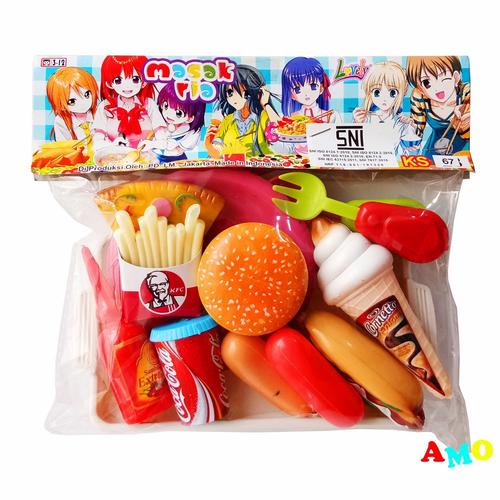 Jual Mainan Burger Hotdog Pizza Ice Cream Kentang Sambal Masak masakan ...