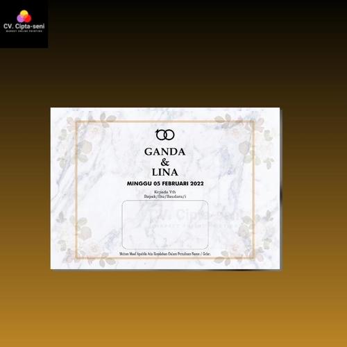 Jual Undangan Pernikahan Landscape Terbaru 2021, Bahan karton Tik L-02 ...