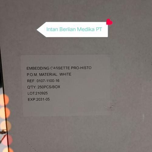 Jual Embedding White Cassette PRO Histo - Kota Bekasi - Intan Berlian ...