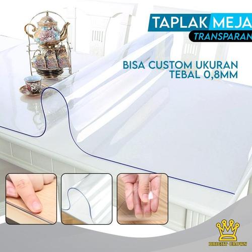 Jual (KK) TAPLAK MEJA ALAS MEJA PLASTIK PVC TRANSPARAN BISA CUSTOM ...