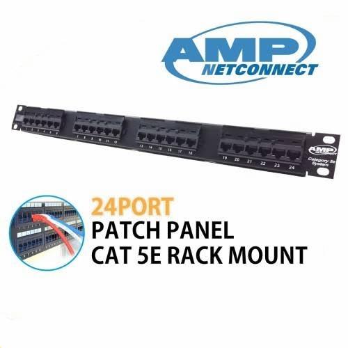Jual patch panel 24 port amp commscope cat 5e rack server 1u 19 inc lan ...