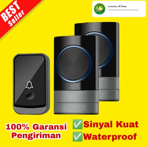 Jual Bel Rumah Wireless Door Bell Waterproof Pintu 2 Receiver 1 ...