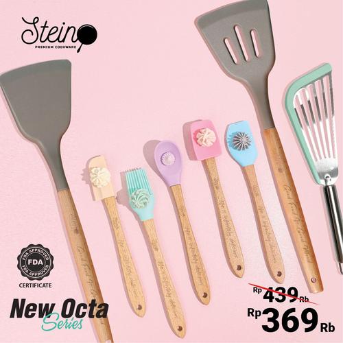 Jual Stein Cookware Steincookware Octa Series 8 in 1 Spatula Sutil Set ...