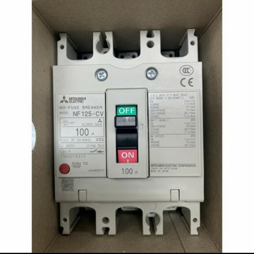 Jual NFB / MCCB MITSUBISHI NF125CV 3P 100A NF125 CV 3P 100 A NF 125 ...