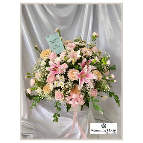 Jual rangkaian bunga vas/ buket bunga vas/ buket bunga asli/ bunga ...