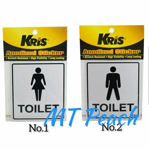 Jual KRIS STIKER TOILET PRIA l TOILET WANITA SIGN LABEL ANODIZED ...