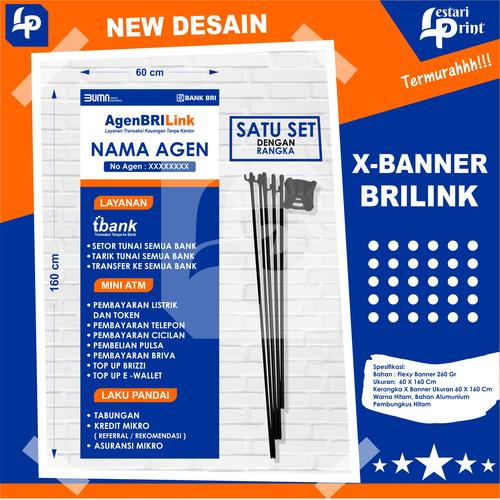 Jual JUALAN X BANNER BRILINK / NEW DESAIN / 1 SET DENGAN RANGKA - TYPE ...