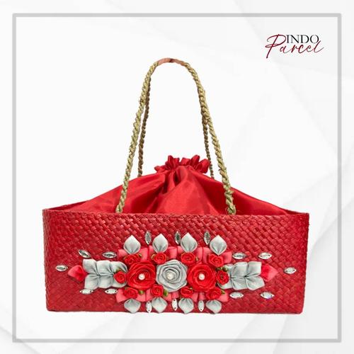Jual INDOPARCEL - Tas Keranjang Anyaman Bunga Pita Tas Hampers Tas ...