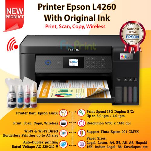 Jual Printer Epson EcoTank L4260 A4 Wi-Fi Duplex Ink Tank Wireless ...