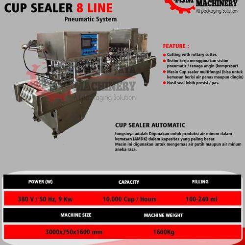 Jual Mesin Air Minum Kemasan Gelas AMDK Cup Sealer 8 Line Full Otomatis ...