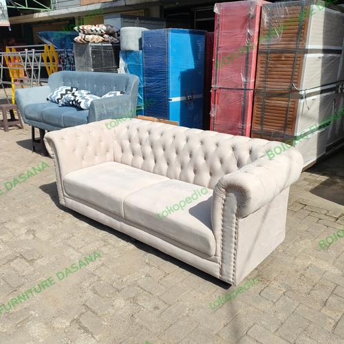 Jual sofa chester kancing minimalis 2seat + 3seat - 2seat only - Kab ...