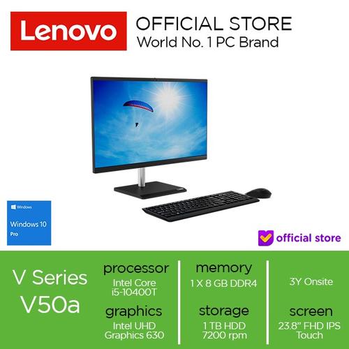 Promo Lenovo V50a-24IMB AIO Core i5-10400T 8GB 1T HDD - Dos Cicil 0% 3x ...