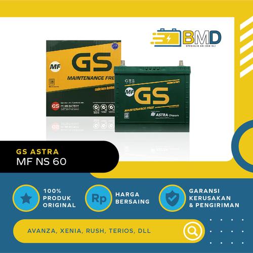 Promo Aki Mobil GS ASTRA MF NS60 untuk Avanza, Xenia, Rush, Terios, dll ...