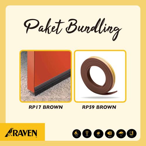 Promo RAVEN DOOR SEAL RP17 + RP59 BROWN PAKET BUNDLING PENUTUP CELAH ...