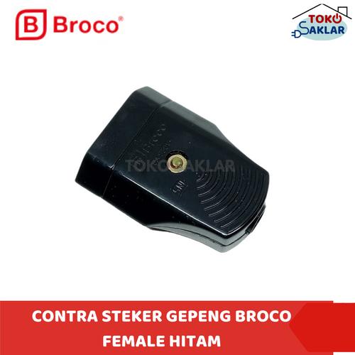 Jual Kontra Steker / Contra Steker Gepeng Hitam Female Plug Merk Broco ...