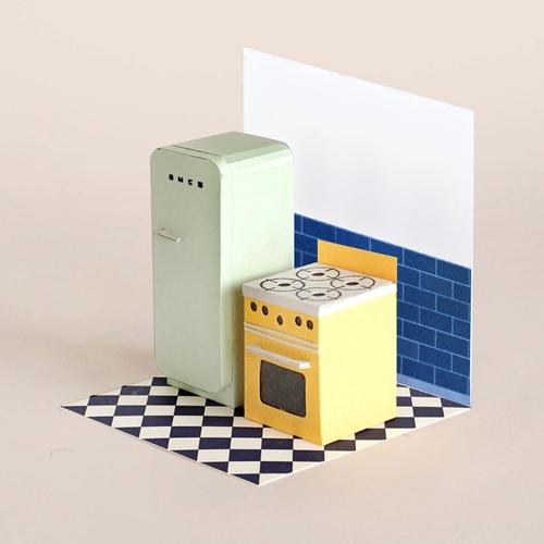 Jual Premium Fridge And Stove set template Papercraft - Kab. Bekasi ...