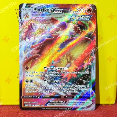 Jual Blaziken Vmax RRR S8b 020/184 kartu pokemon TCG Indonesia - Kota Bekasi - Kartupokebekasii ...