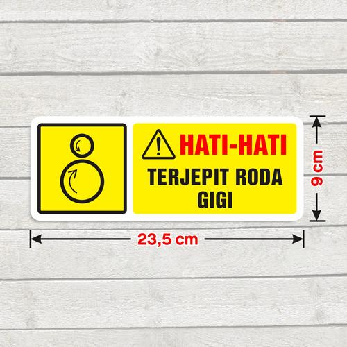 Jual Sticker K3 Keselamatan & Kesehatan Kerja Stiker Hati-hati 23,5 x 9 ...