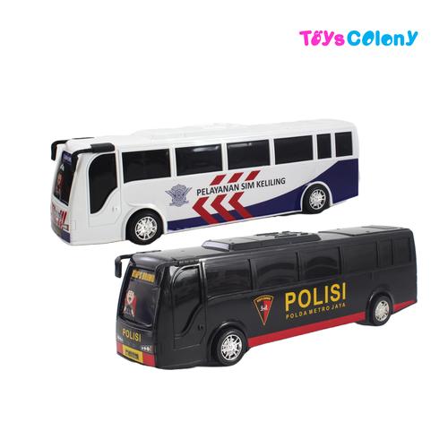 Promo Mainan Kendaraan Bus Polisi Police Bus Friction RKC02041-4 ...