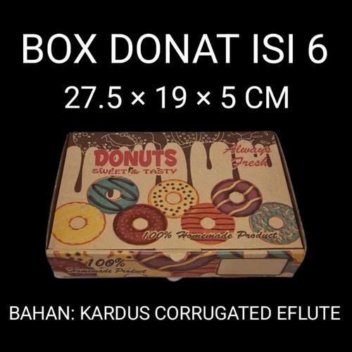 Jual BOX DONAT ISI 6 MOTIF / KOTAK DONAT MOTIF / DUS DONAT MOTIF ...
