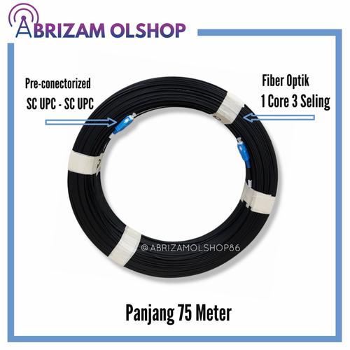 Jual Kabel fiber optik siap pakai 75 meter sudah ada fastcon dan seling ...