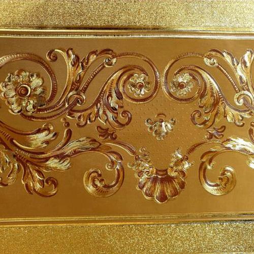 Jual Wallpaper List Border Vynil Motif Batik Warna Gold/kuning 5mx17cm ...