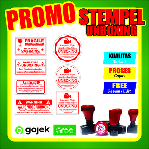 Promo Stempel Unboxing I Stemple Fragile I Stample Kardus I Stampel ...