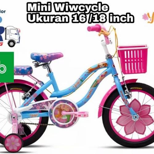 Jual Sepeda Mini Wimcycle Anak Perempuan cewek ukuran 16 / 18 Inch ...