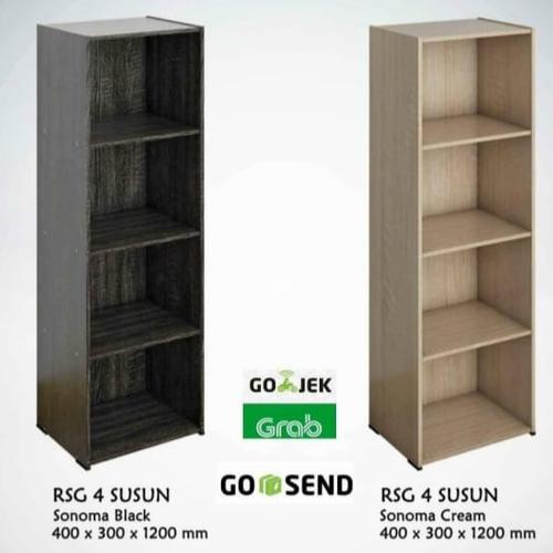 Jual rak susun 4 rak serbaguna rak buku murah rsg 4 - 3 susun, Putih ...