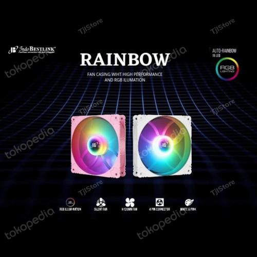Jual Fan cpu RGB/ Fan case rainbow indobestlink / fan cpu lampu rainbow ...