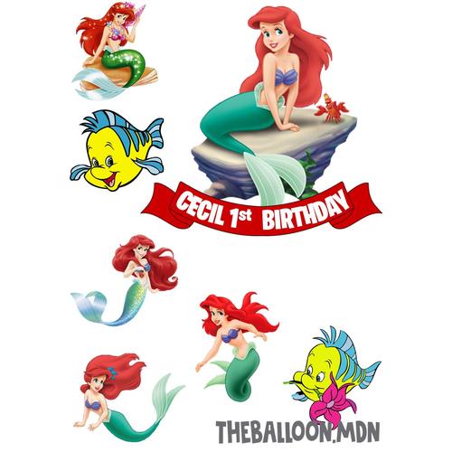 Jual TOPPER CAKE MERMAID / PUTRI DUYUNG - TOPPER CAKE HBD - Kota Medan ...