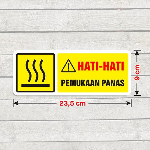 Jual Sticker K3 Keselamatan & Kesehatan Kerja Stiker Hati-hati 23,5 x 9 ...