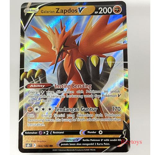 Jual Pokemon ID S8b VMax Klimaks - 084 Galarian Zapdos V RR - Jakarta ...