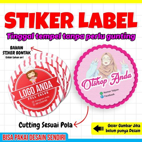 Jual STIKER LABEL KEMASAN 2 / MAKANAN / MINUMAN TINGGAL TEMPEL - 4x4 ...