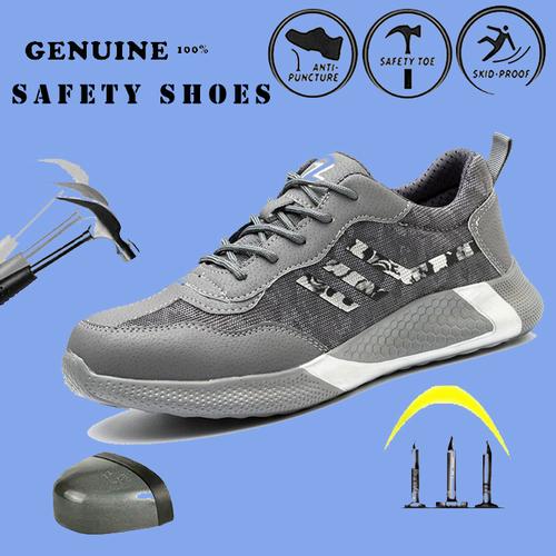 Jual SEPATU SAFETY IMPORT ANTI PAKU UJUNG BESI RINGAN SAFETY SHOES ...