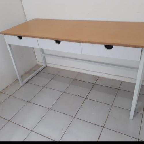 Jual Meja lipat 3 laci rell uk 150x50x75meja kantor lapisan hPL meja ...