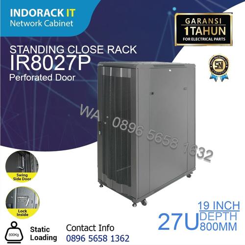 Promo Rack Server INDORACK Perforated Door Close Rak 27U Depth 800mm ...