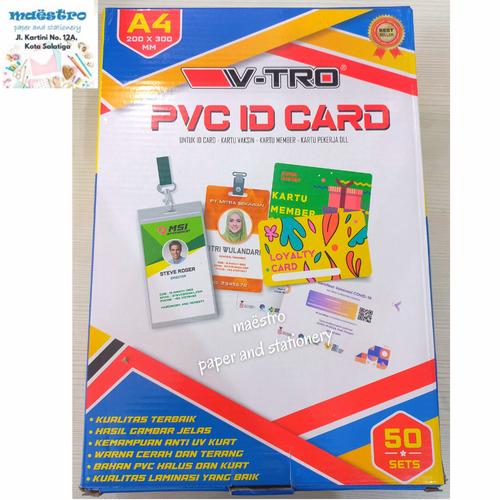 Jual PVC ID CARD / Bahan ID CARD / V-TEC 200mm x 300mm / Isi 50Sets ...