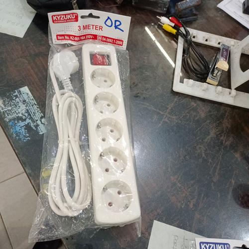 Jual papan stop kontak 3 meter kyzuku kabel extension socket listrik ...