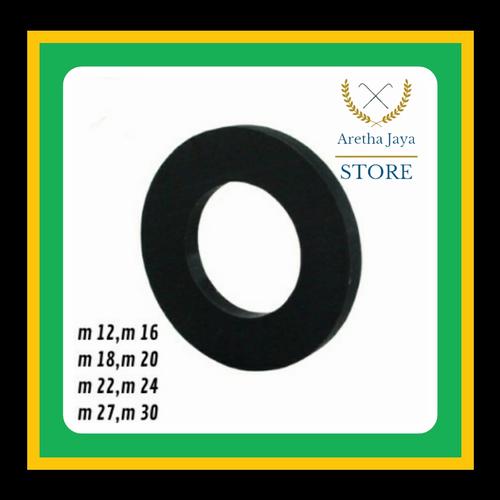 Jual ring plat baja m16 hitam 5/8" / washer plate 8.8 16mm tebal 3mm ...