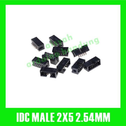 Promo DC3-10P 2.54mm 2x5 Pin Straight Male Shrouded header IDC Socket ...