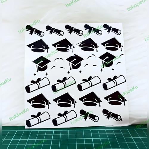 Jual Stiker Cutting Balon PVC Wisuda ukuran 15cm x 15cm - Kab ...