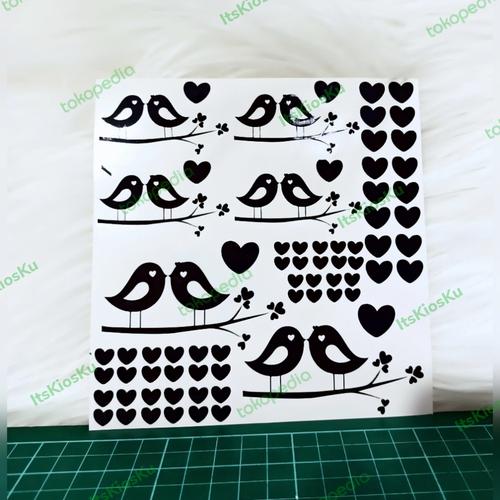 Jual Stiker Cutting Balon PVC Bird Love ukuran 15cm x 15cm - Kab ...