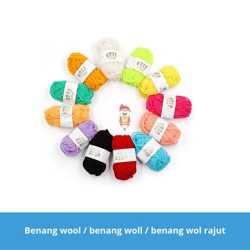 Promo Benang wool / benang woll / benang wol rajut - Kuning - Kota ...