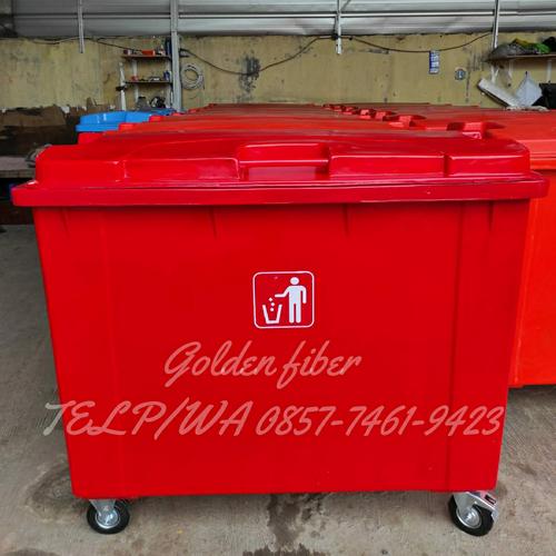 Jual TEMPAT SAMPAH BESAR/BAK SAMPAH BESAR 660 LITER FIBER - Kuning ...