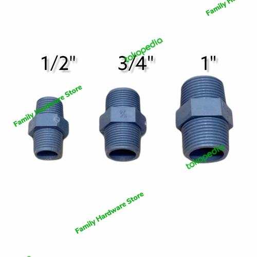 Jual DOUBLE NIPPLE RUCIKA 1/2" inch AW PVC Dobel Nepel Doble Niple ...