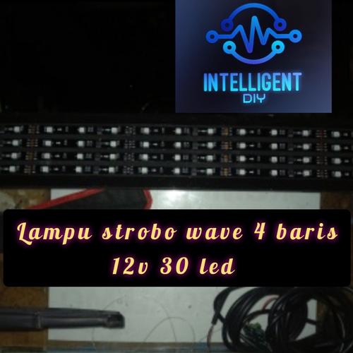 Jual Lampu strobo wave 4 baris ( animasi rainbow ) 12 V 30 led - 12 IC ...
