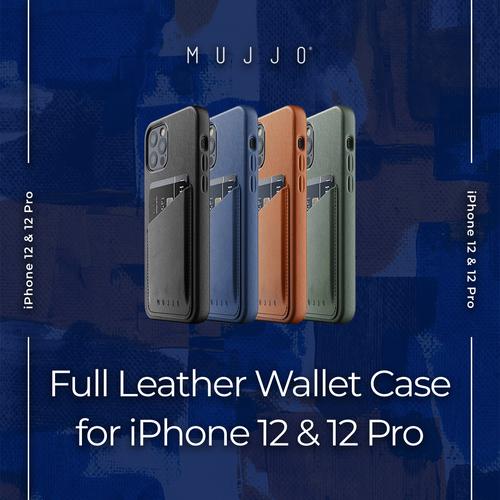 Promo Full Leather Wallet Case iPhone 12 & 12 Pro Mujjo Premium Casing ...