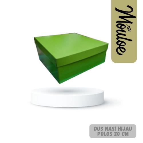Jual KARDUS NASI, DUS BOX KOTAK NASI 20x20 HIJAU POLOS, KOTAK TEMPAT ...