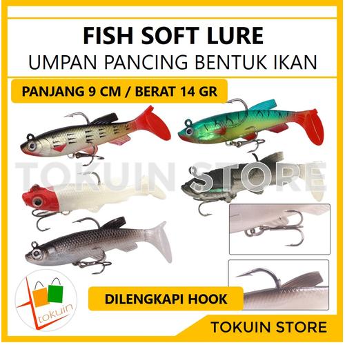 Jual Soft Fish Lure Swim Bait Jig Umpan Casting Mata Pancing Mancing ...